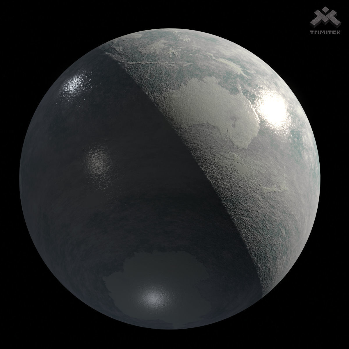 3D model Frozen Earth Planet - 8k PBR VR / AR / low-poly animated ...