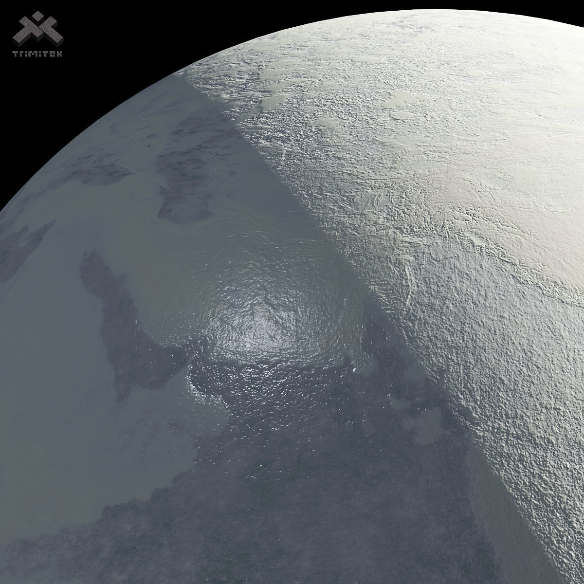 3D model Frozen Earth Planet - 8k PBR VR / AR / low-poly animated ...