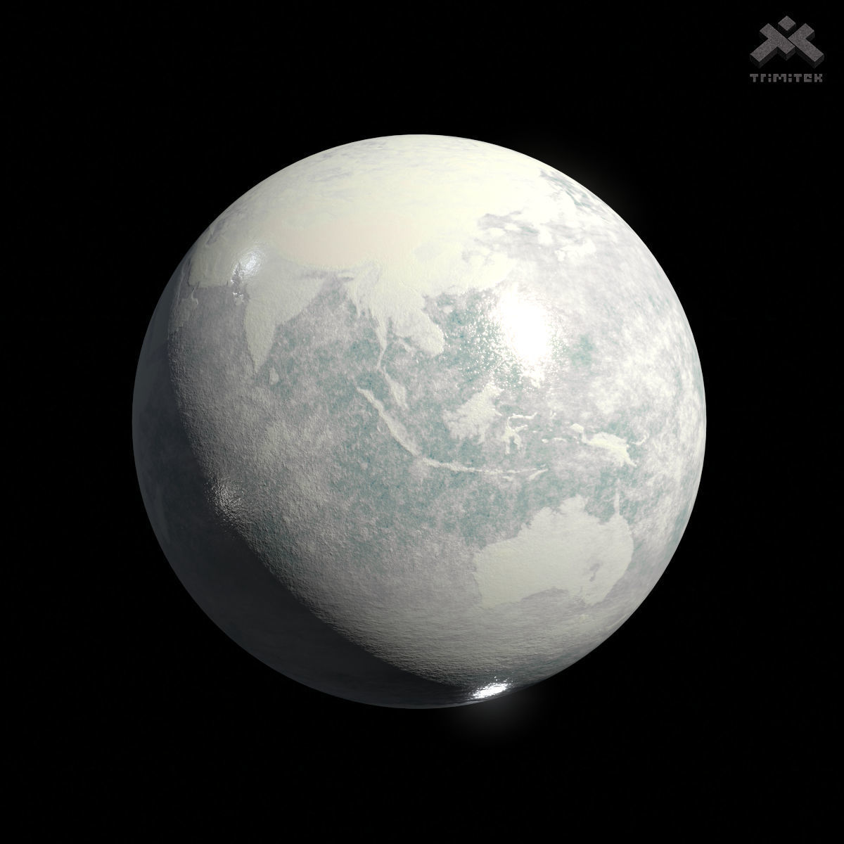 3D model Frozen Earth Planet - 8k PBR VR / AR / low-poly animated ...
