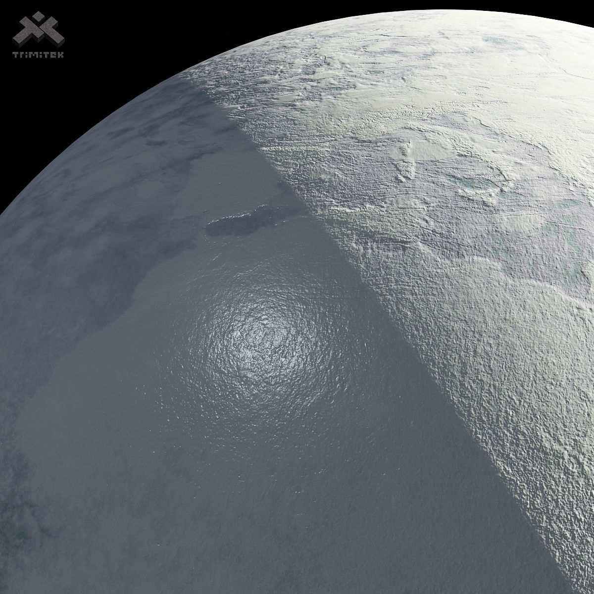 3D model Frozen Earth Planet - 8k PBR VR / AR / low-poly animated ...