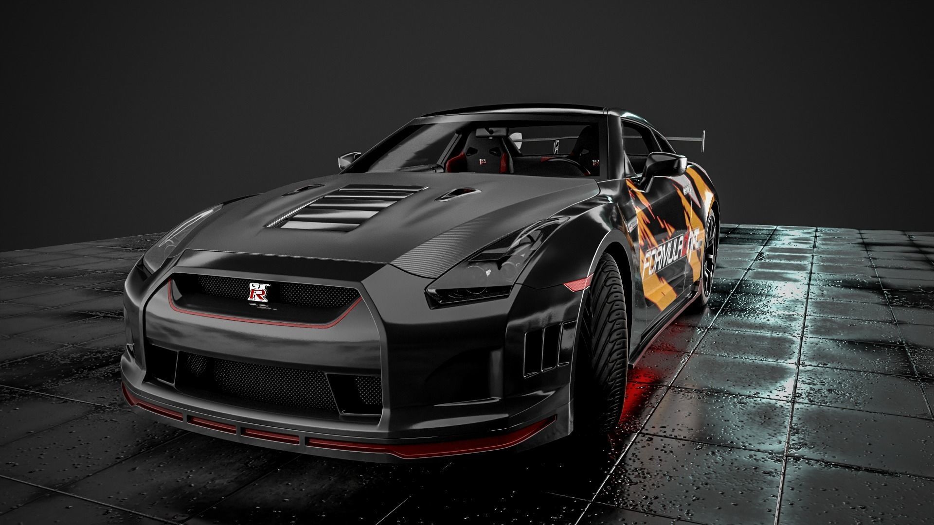 3D model NISSAN GT- R RACE CAR VR / AR / low-poly | CGTrader