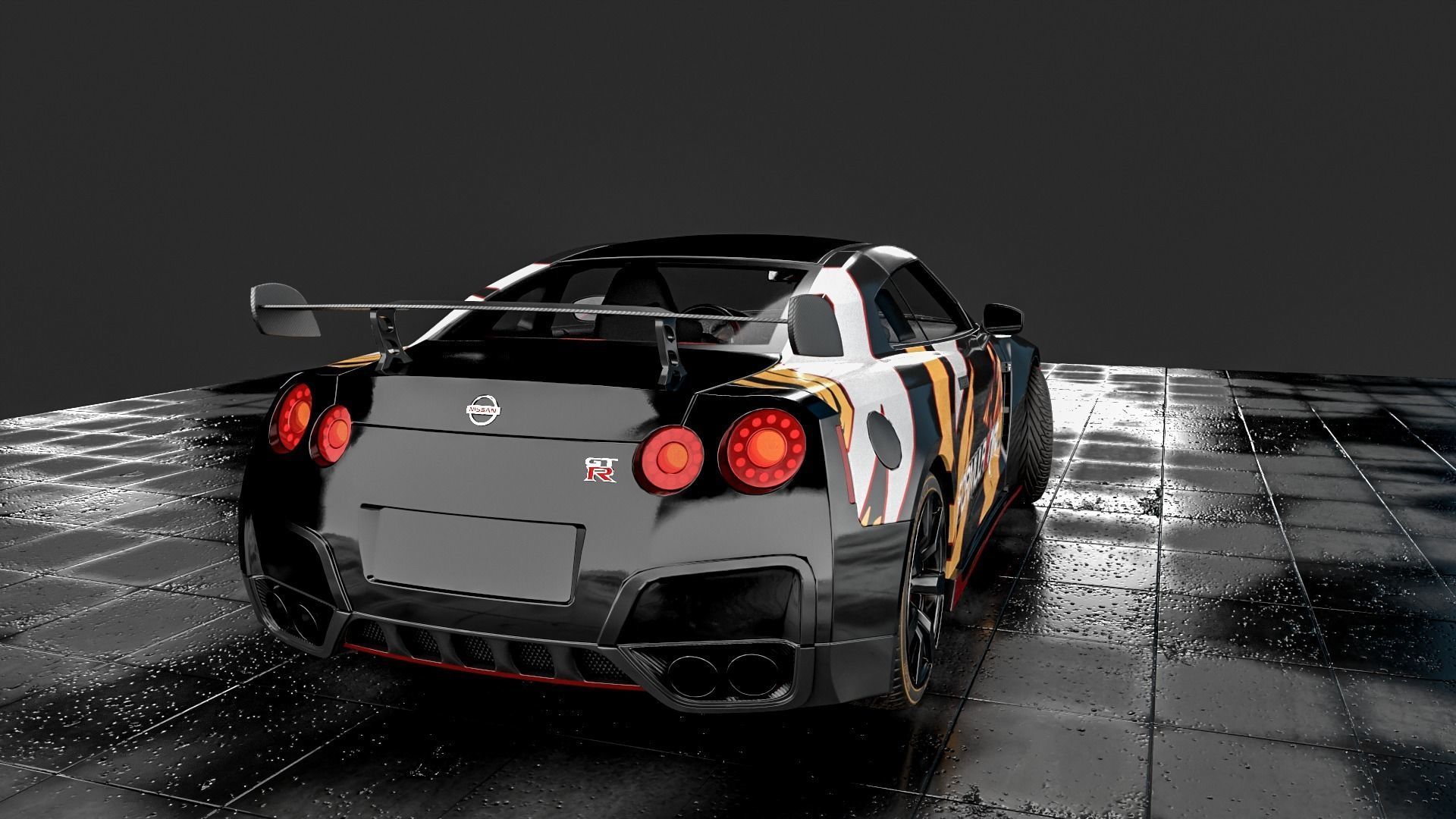 3D model NISSAN GT- R RACE CAR VR / AR / low-poly | CGTrader