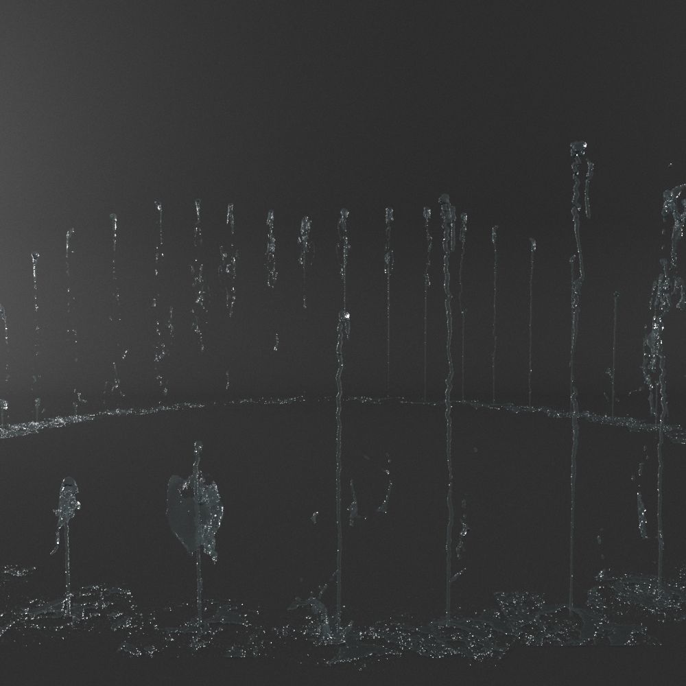 Realistic Water Jet Exterior Fountains Animation 3D model animated ...