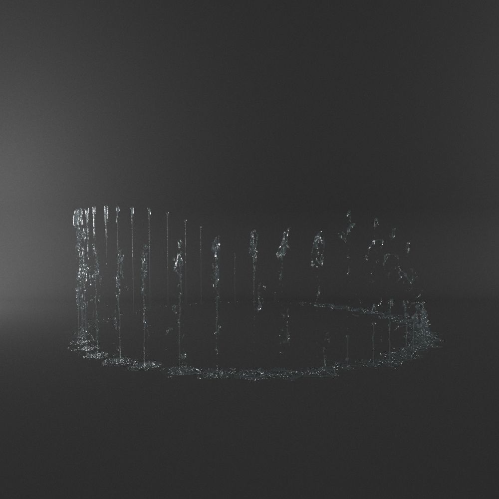 Realistic Water Jet Exterior Fountains Animation 3D model animated ...