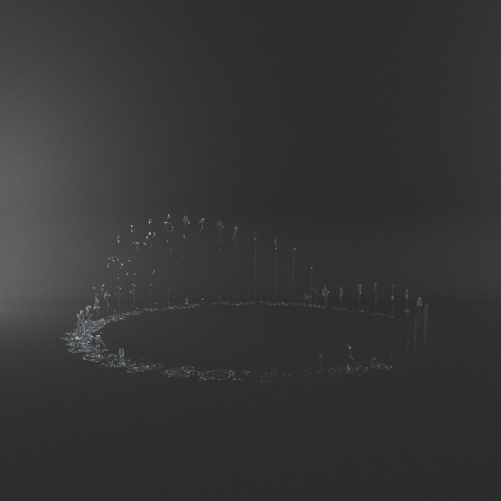 Realistic Water Jet Exterior Fountains Animation 3D model animated ...