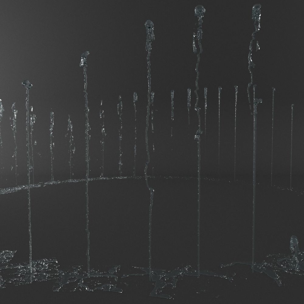 Realistic Water Jet Exterior Fountains Animation 3D model animated ...