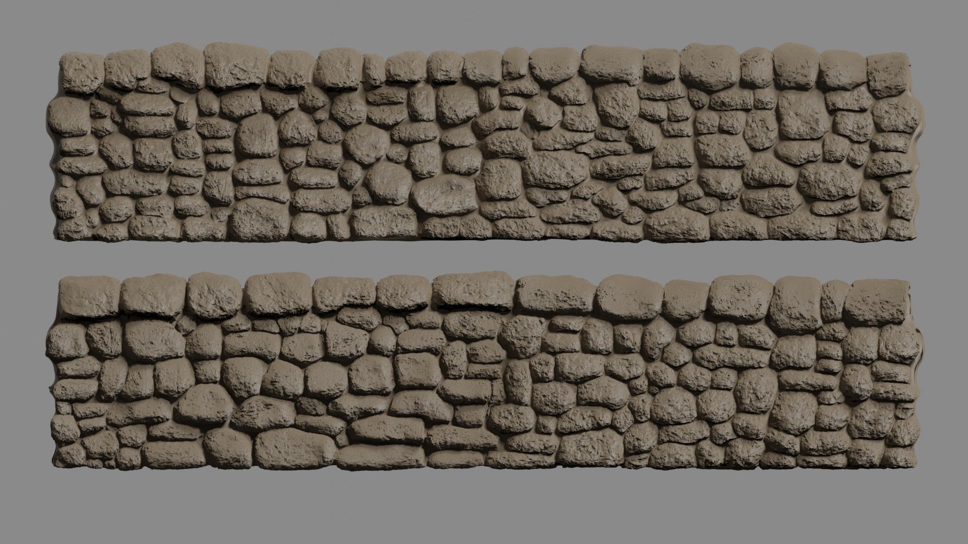 3D model Drystone Wall Modular VR / AR / low-poly | CGTrader