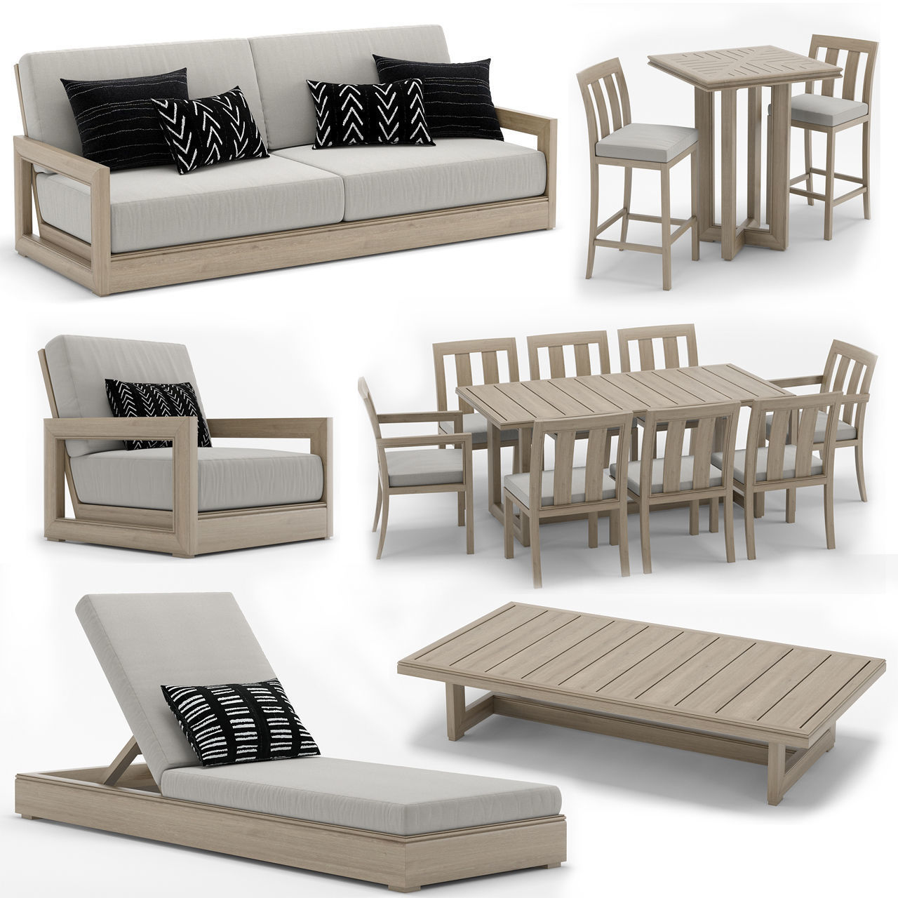 RH Outdoor Costa Collection 3D model | CGTrader