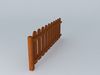 Wooden outdoor railing free 3D model | CGTrader