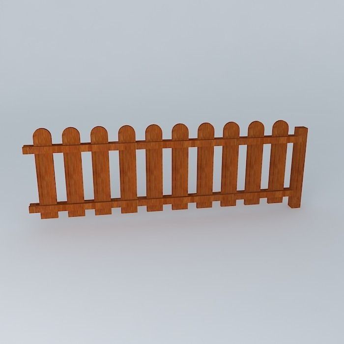 Wooden outdoor railing free 3D model | CGTrader