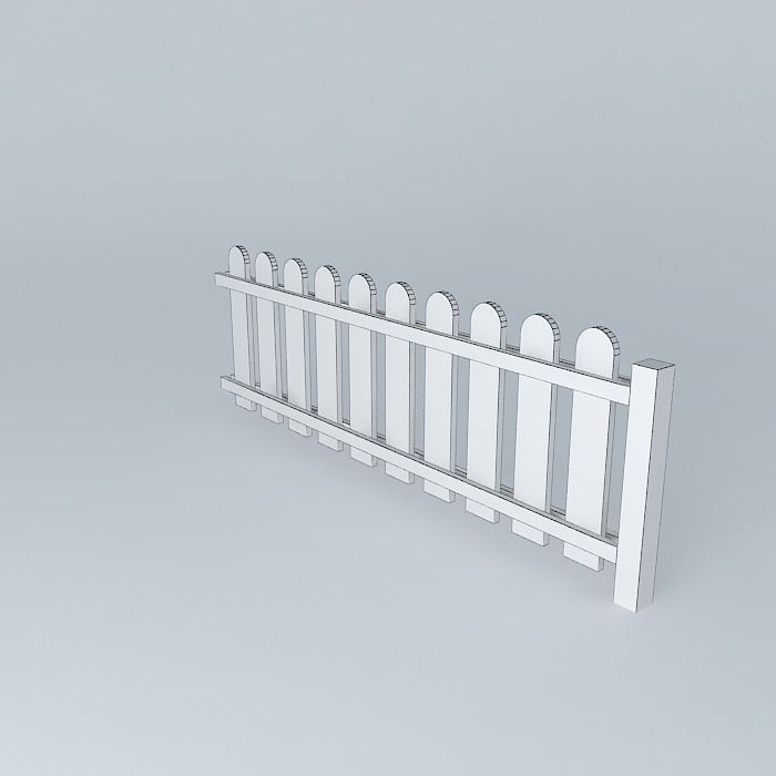 Wooden outdoor railing free 3D model | CGTrader
