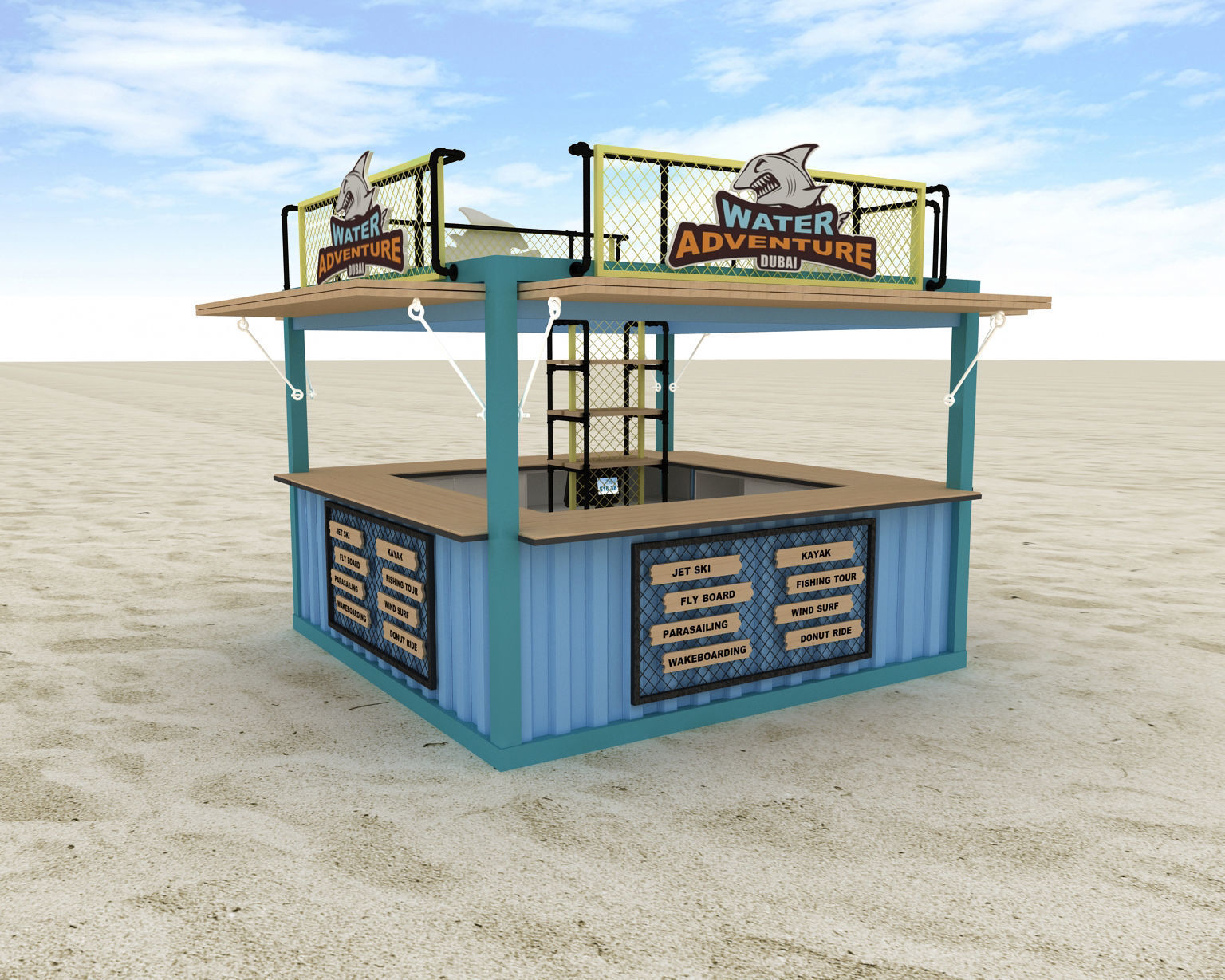 beach side Kiosk Design 3D model | CGTrader
