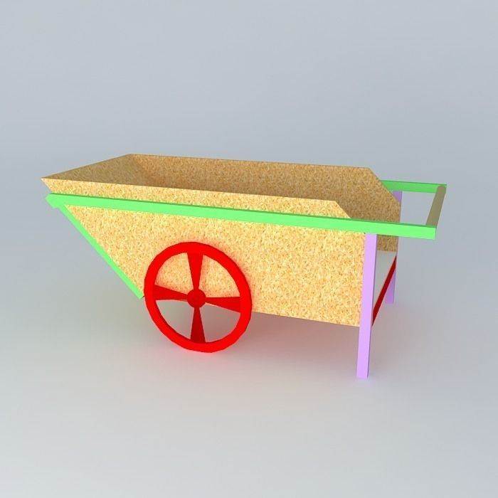 Mulch Cart free 3D model | CGTrader