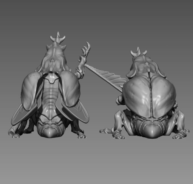 Beetle Guard- 3D printable Character - 2 Poses 3D model 3D printable ...