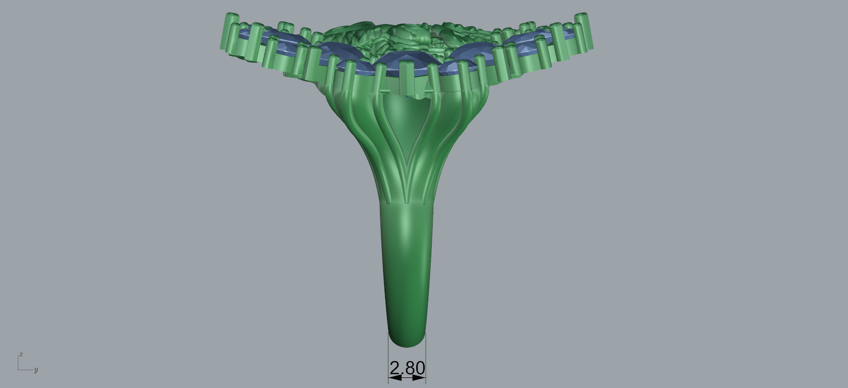 ring and earings magerit style 1907 3D model 3D printable | CGTrader