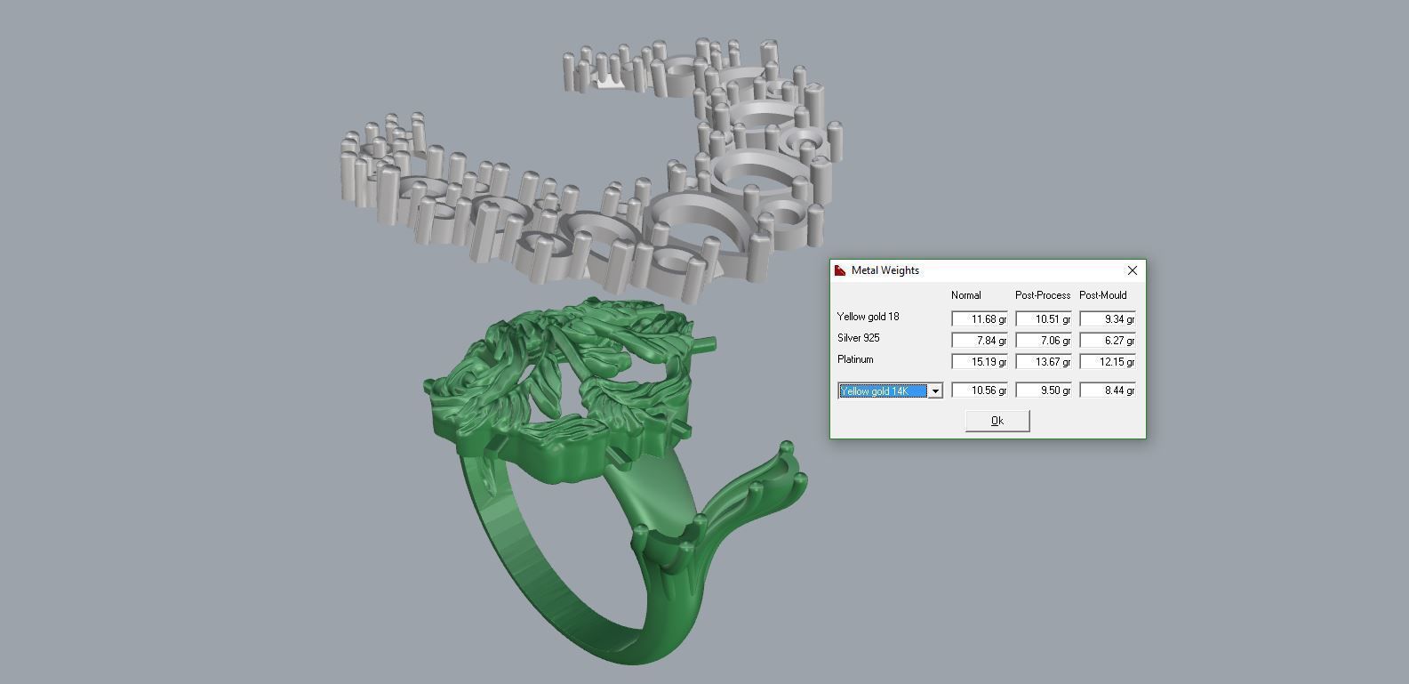 ring and earings magerit style 1907 3D model 3D printable | CGTrader