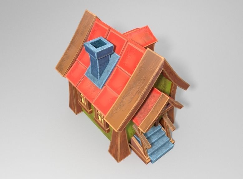 stylized cartoon house 3D model | CGTrader