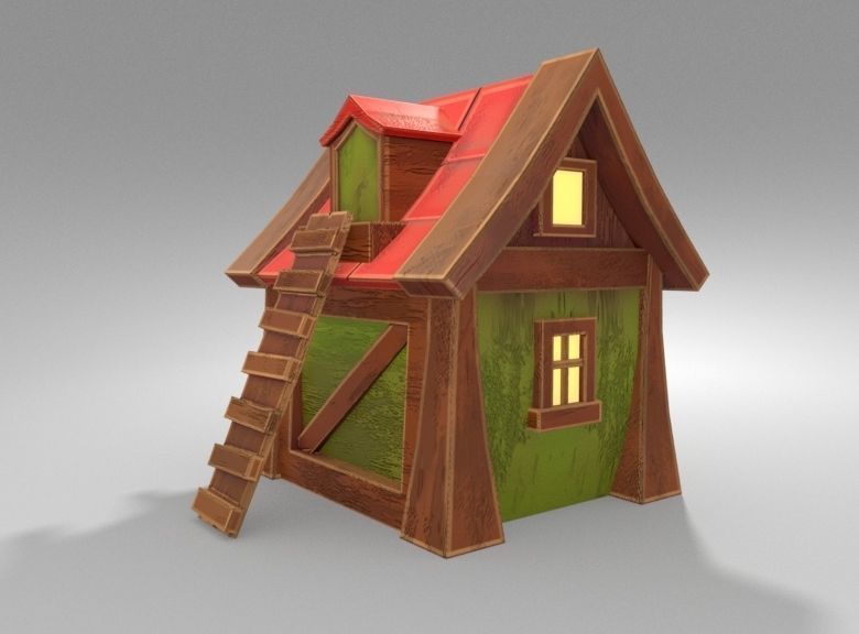 stylized cartoon house 3D model | CGTrader