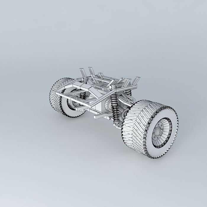 ATV front assembly with drive free 3D model | CGTrader
