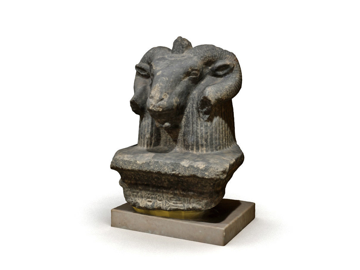 Head of a ram-headed Egyptian god Khnum 3D model | CGTrader