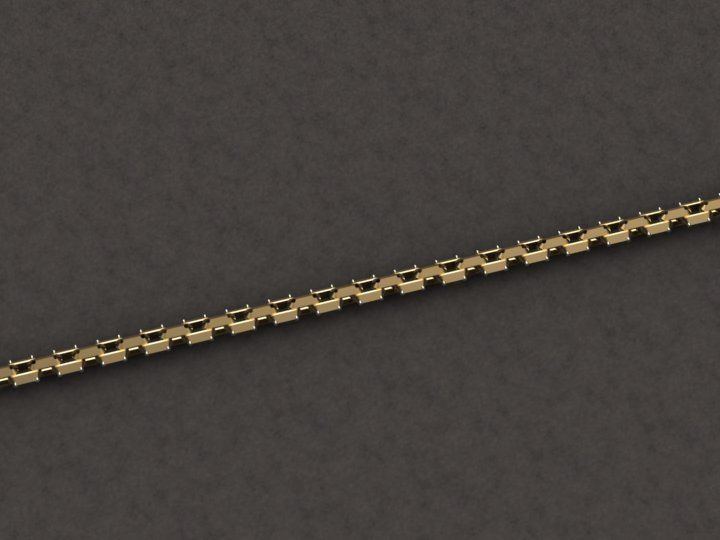 Chain11 gold chain 3D model 3D printable | CGTrader