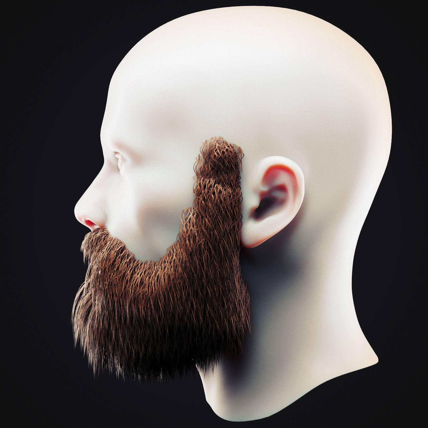 3D model Beard Low Poly 9 VR / AR / low-poly | CGTrader