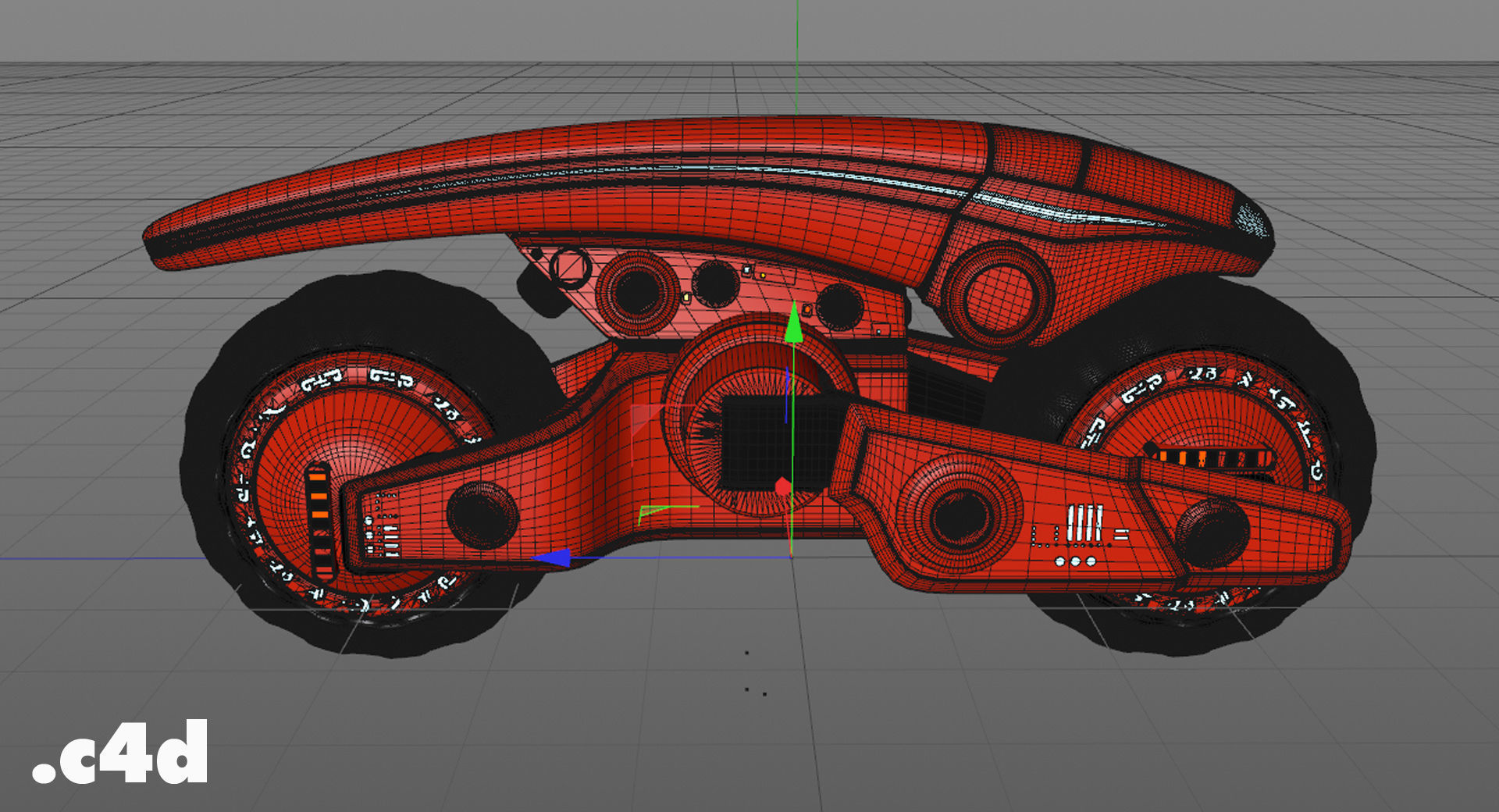 Alienbike V-Red 3D model | CGTrader