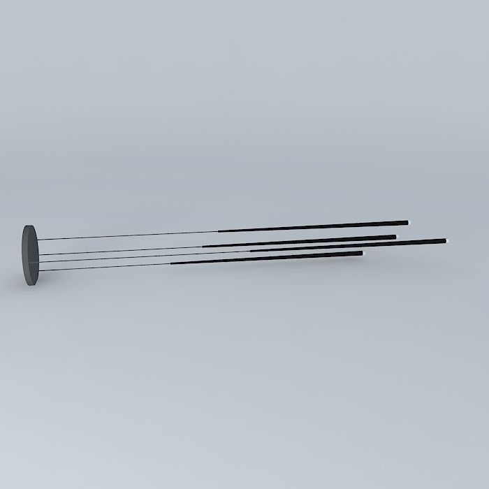 Vibia Slim Pendant 4 lights free 3D model | CGTrader