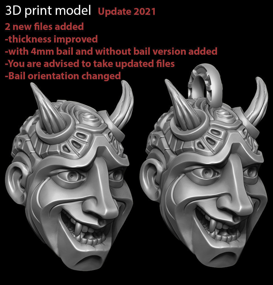 skull Pendant jewelry Demon vol3 3D model 3D printable | CGTrader