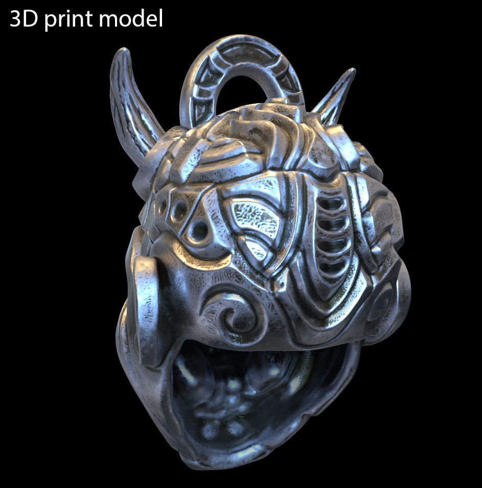 skull Pendant jewelry Demon vol3 3D model 3D printable | CGTrader