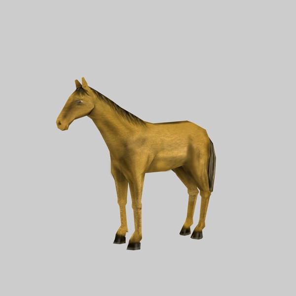 Low poly horse 3D Model .max .obj .fbx .c4d - CGTrader.com