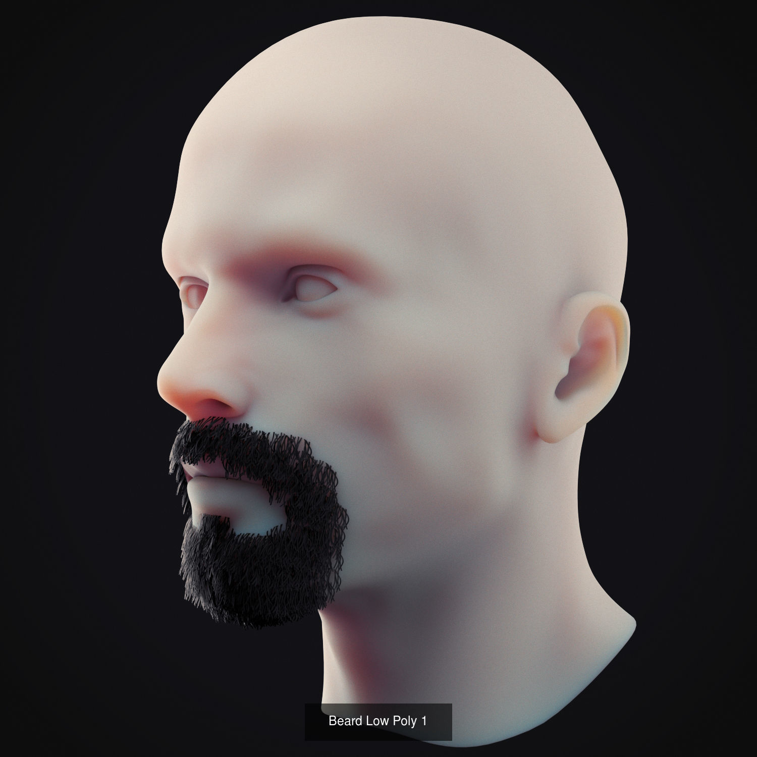 3D Model Collection Beard Low Poly Pack VR / AR / low-poly | CGTrader