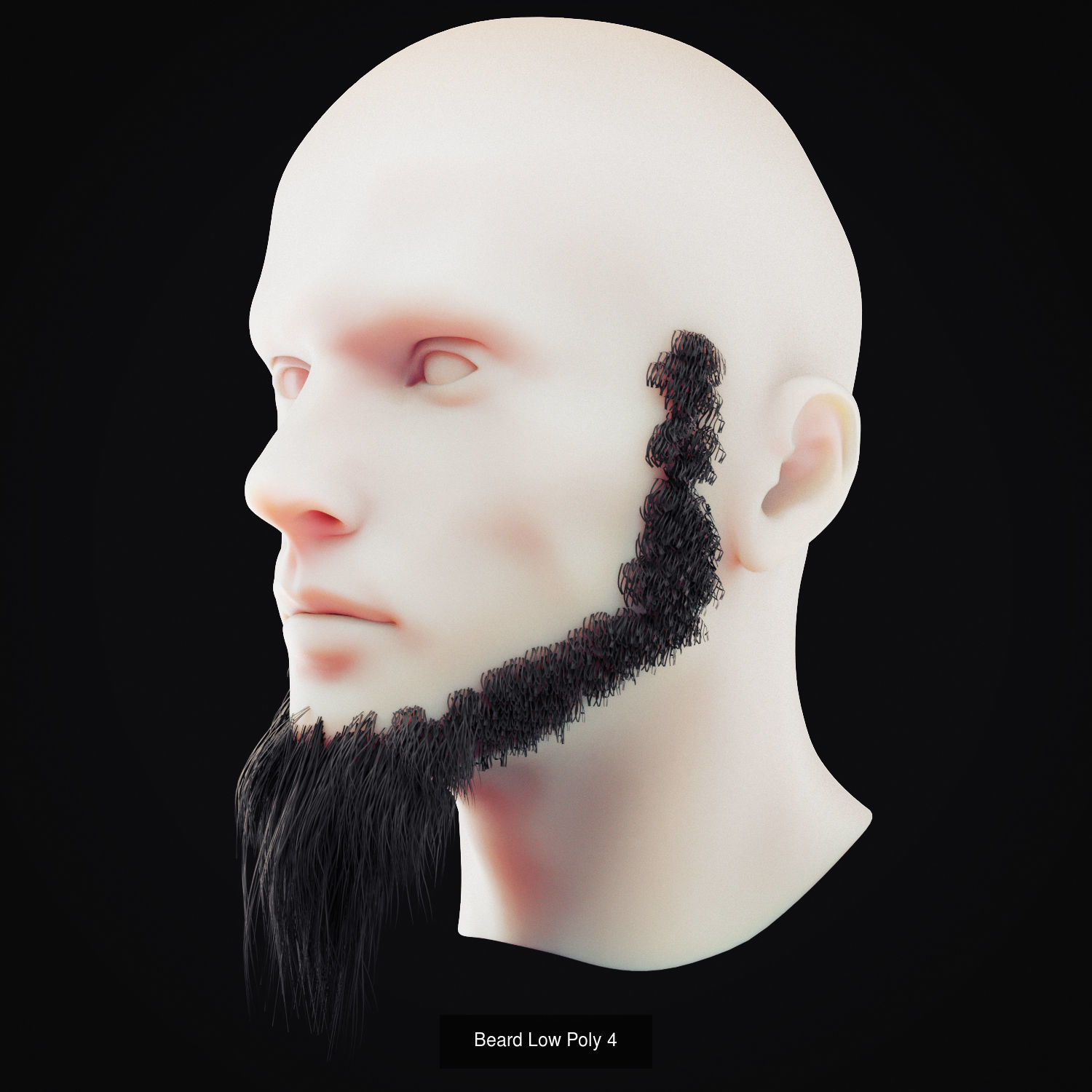 3D Model Collection Beard Low Poly Pack VR / AR / low-poly | CGTrader