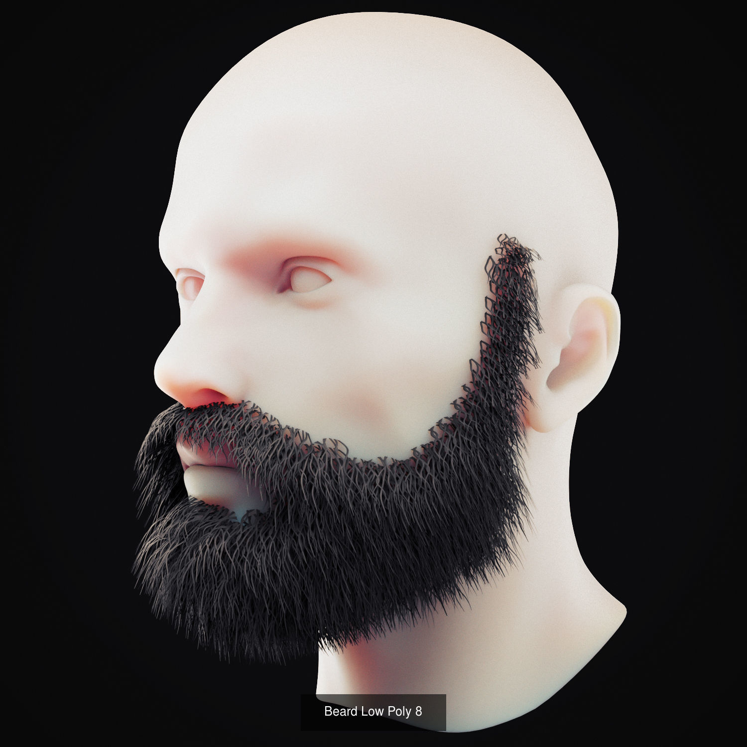 3D Model Collection Beard Low Poly Pack VR / AR / low-poly | CGTrader