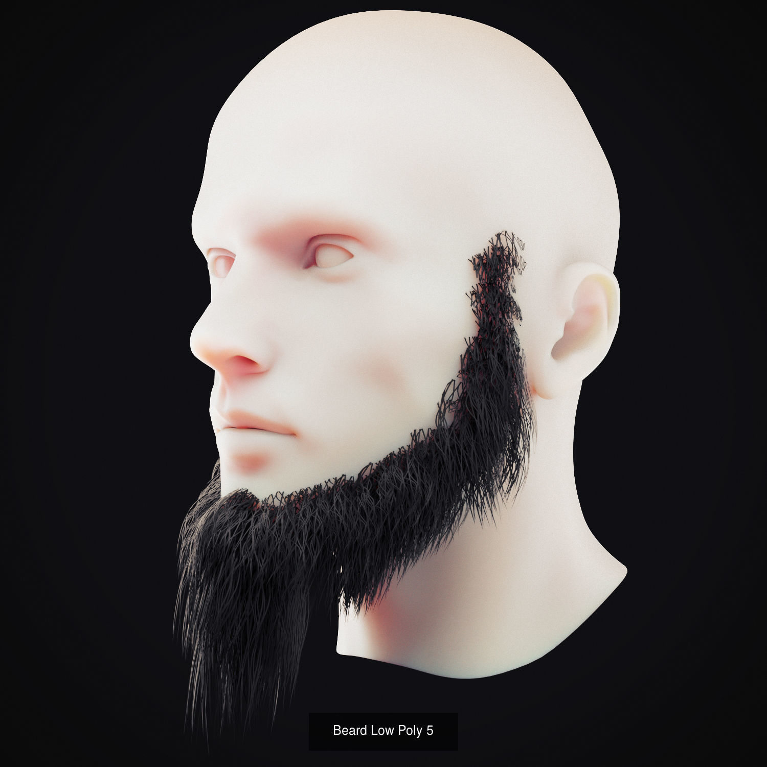 3D Model Collection Beard Low Poly Pack VR / AR / low-poly | CGTrader
