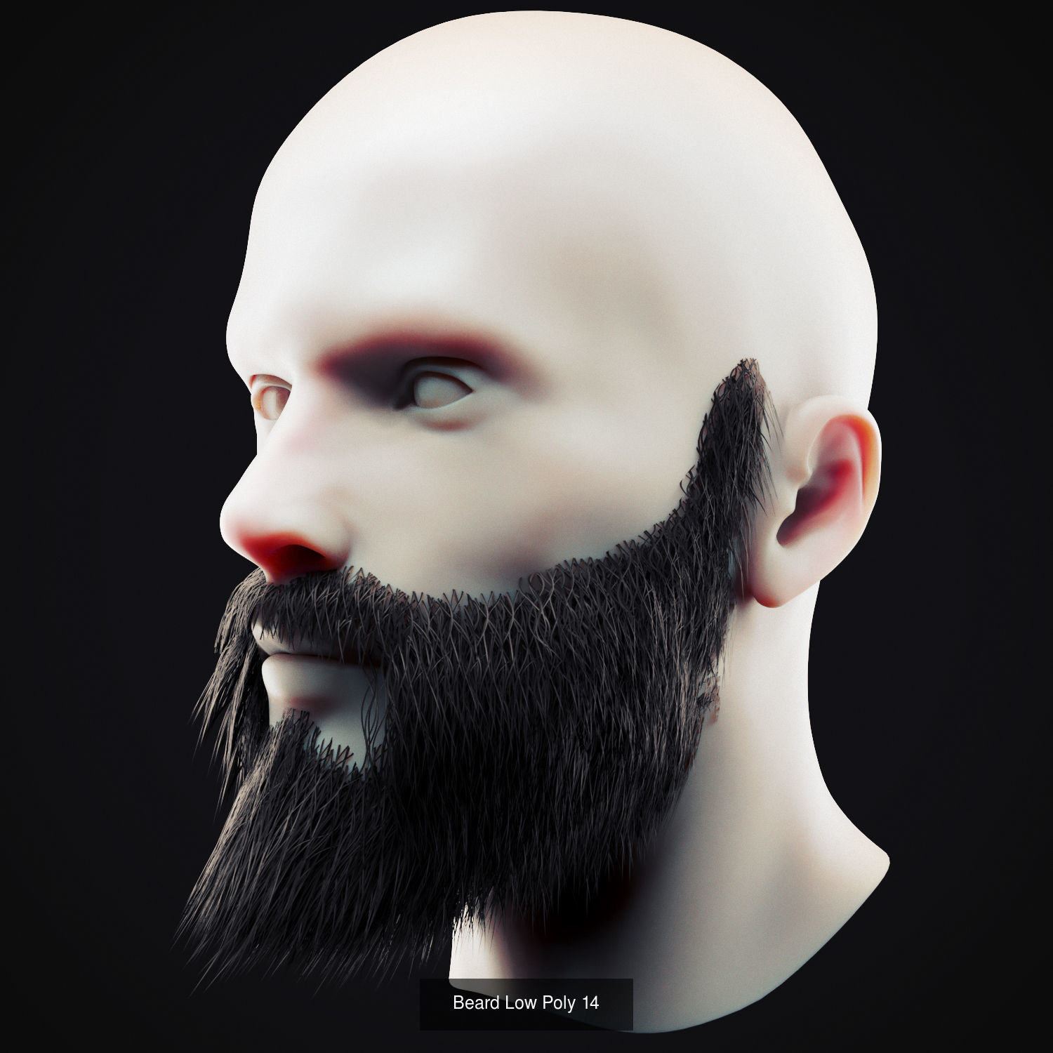 3D Model Collection Beard Low Poly Pack VR / AR / low-poly | CGTrader