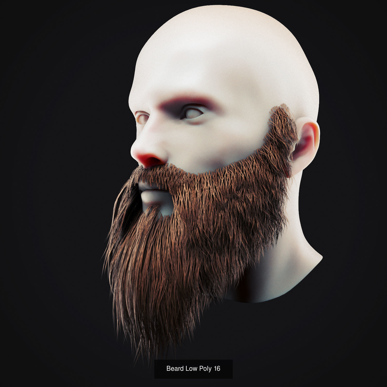 3D Model Collection Beard Low Poly Pack VR / AR / low-poly | CGTrader