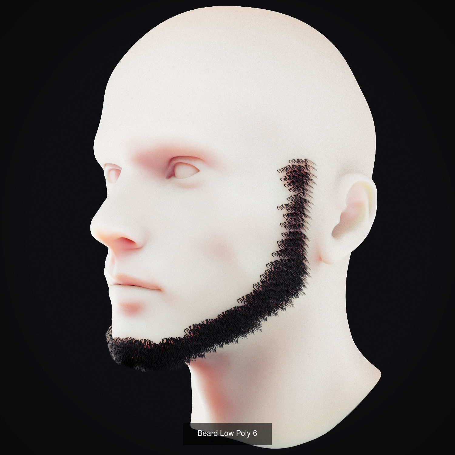 3D Model Collection Beard Low Poly Pack VR / AR / low-poly | CGTrader