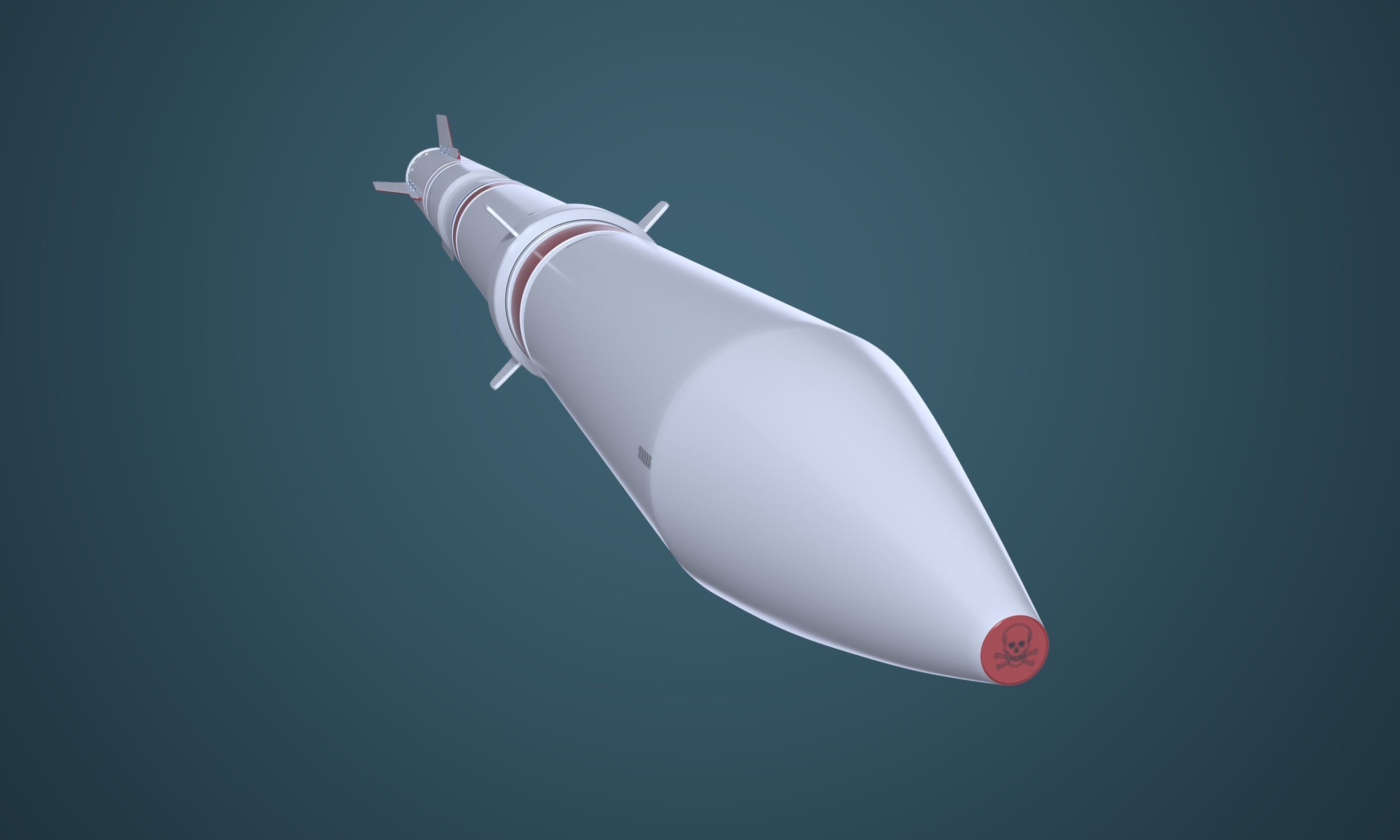 Nuclear Poison Missile Mk1 M 3D model | CGTrader