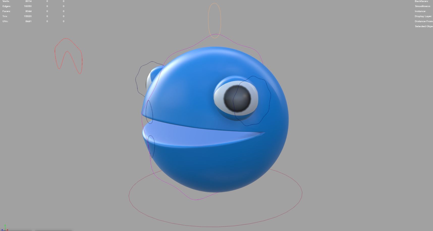 3D model Pacman 3d model and rig squash stretch VR / AR / low-poly ...