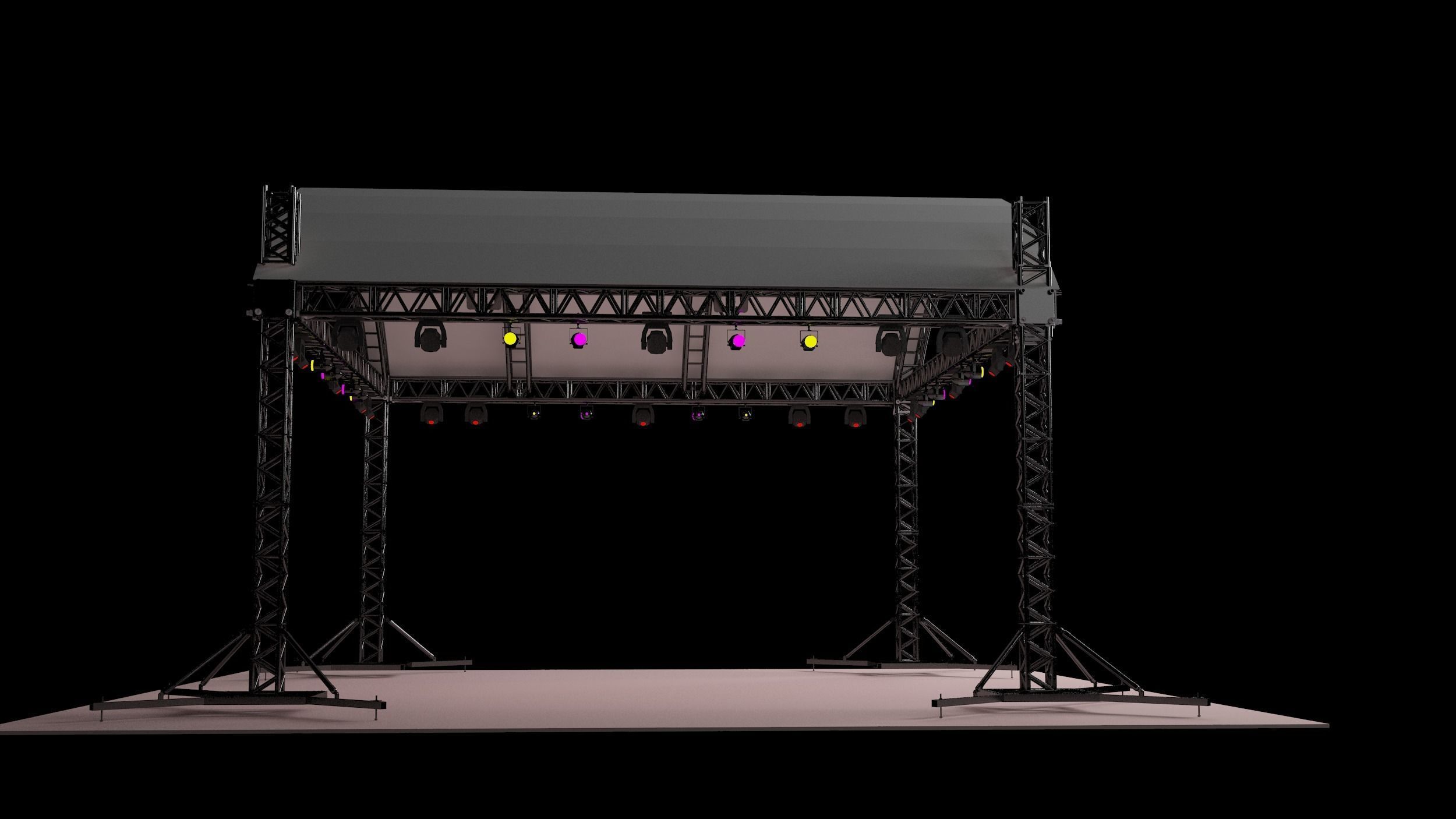 Dome Tent Truss Stage Light Truss Clamp 3D model | CGTrader