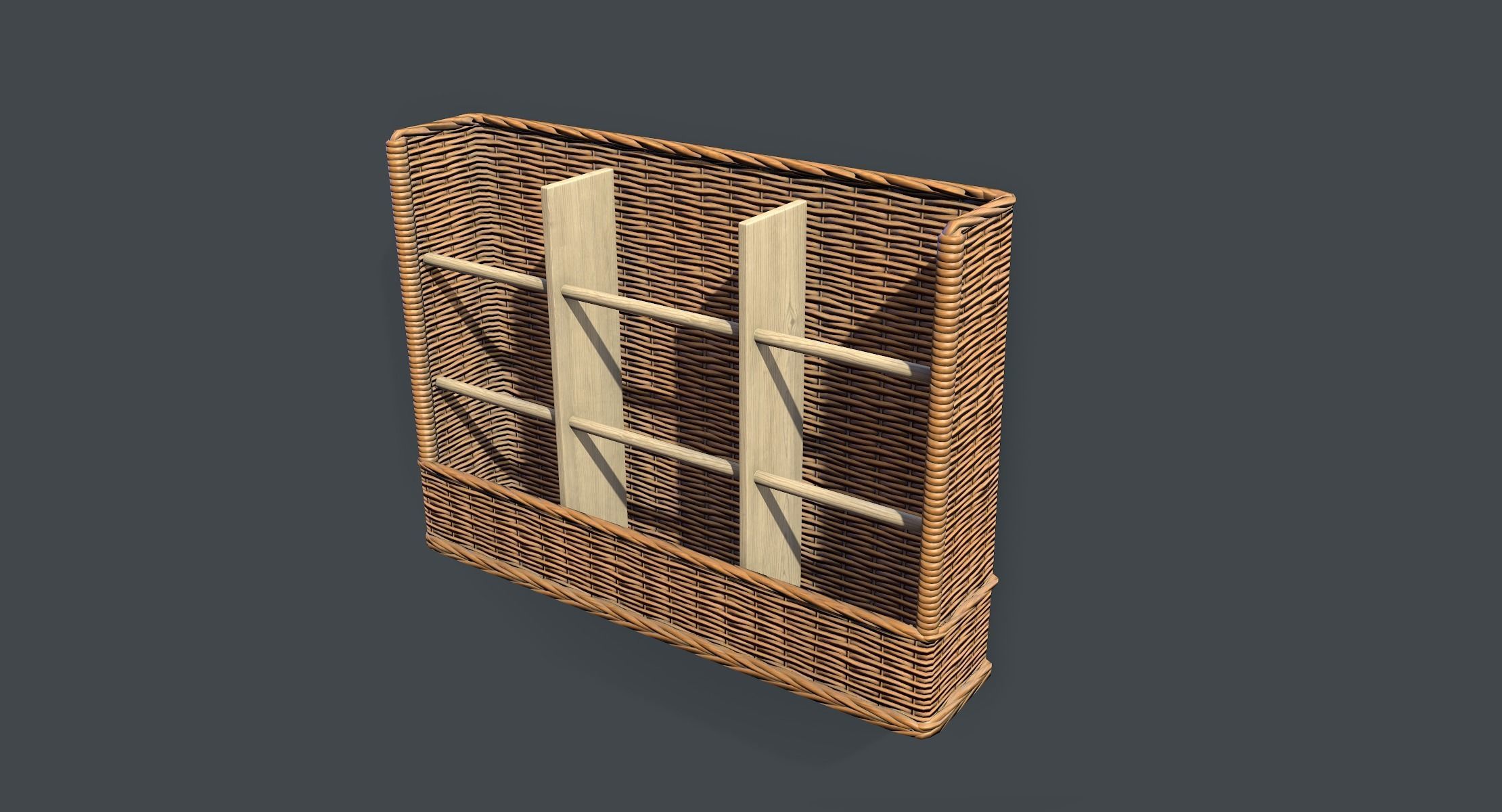 3D model Wall Mounted Basket lowpoly VR / AR / low-poly | CGTrader