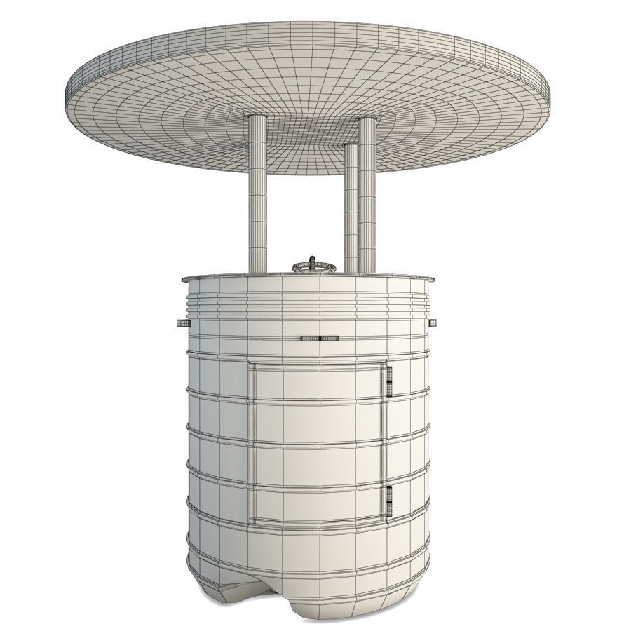 Rust Barrels Tables and Tolix Bar Stools 3D model | CGTrader