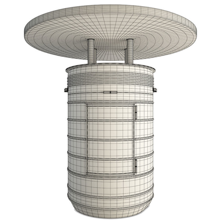 Rust Barrels Tables and Tolix Bar Stools 3D model | CGTrader