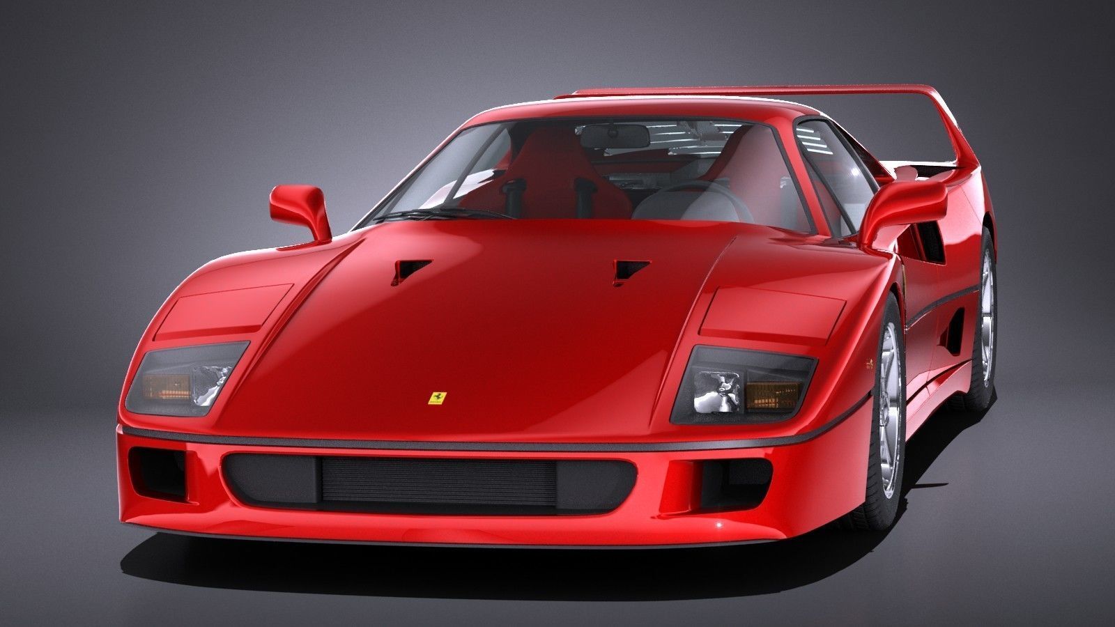 3D model LowPoly Ferrari F40 1987 VR / AR / low-poly | CGTrader