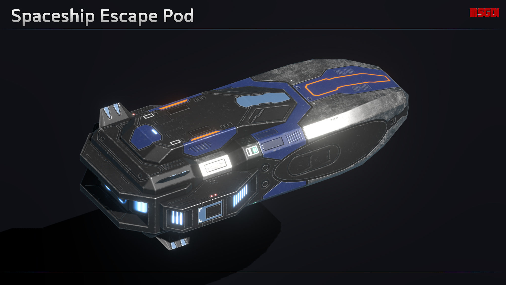 3D model Spaceship Escape Pod VR / AR / low-poly | CGTrader