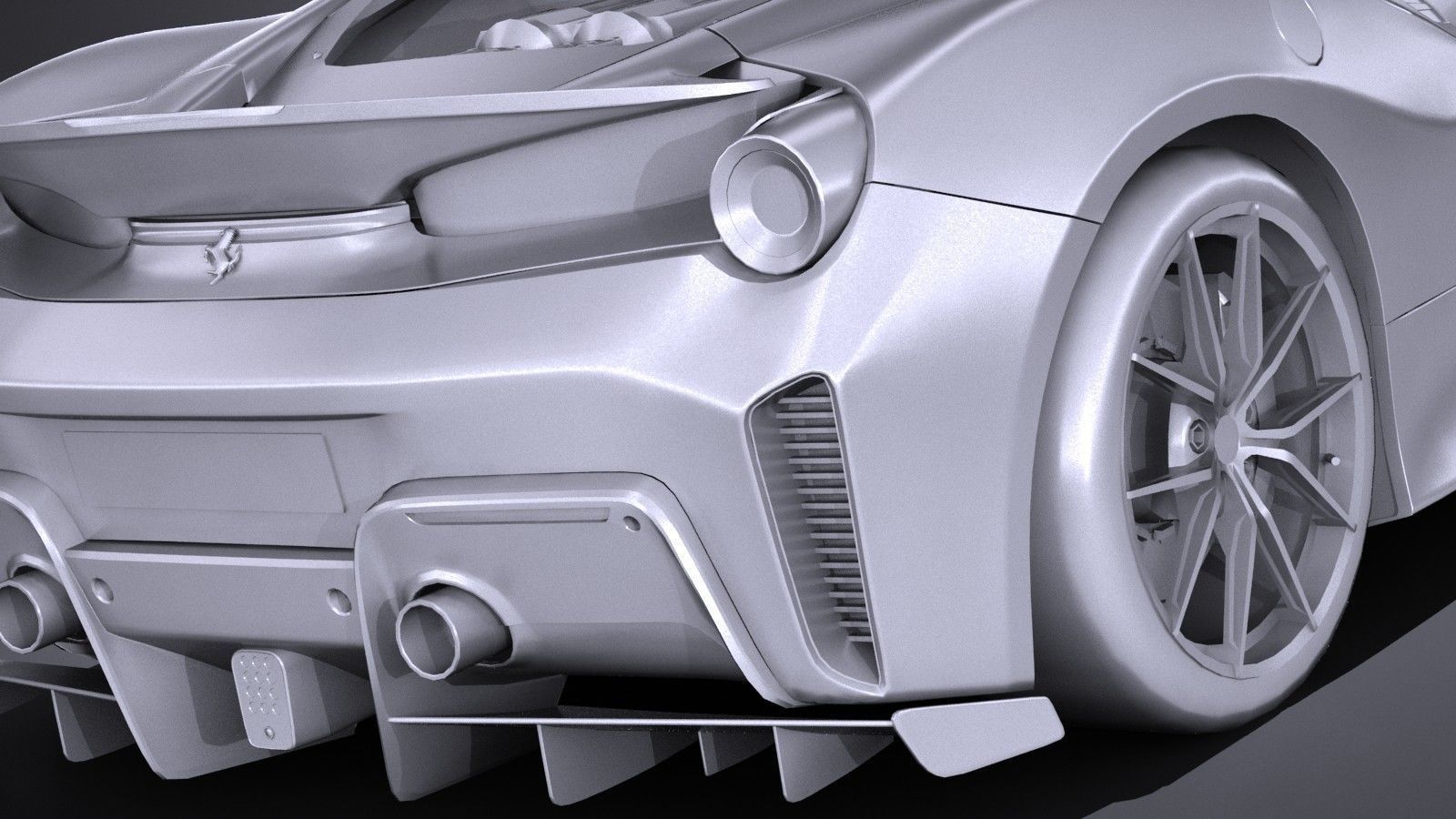 3D model Ferrari 488 Pista 2019 LowPoly VR / AR / low-poly | CGTrader