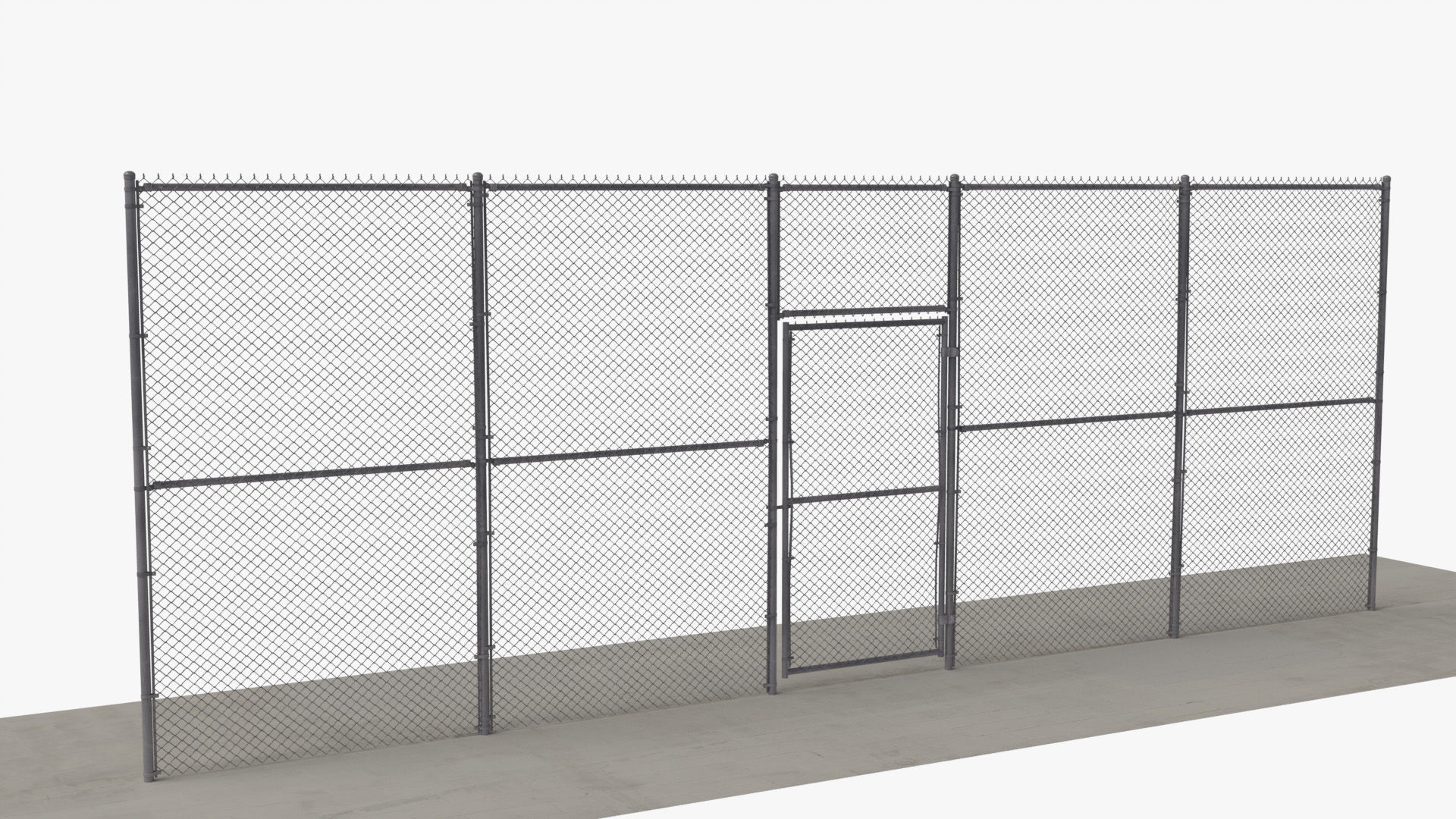 Chain Link Fence and Gate 3D model | CGTrader