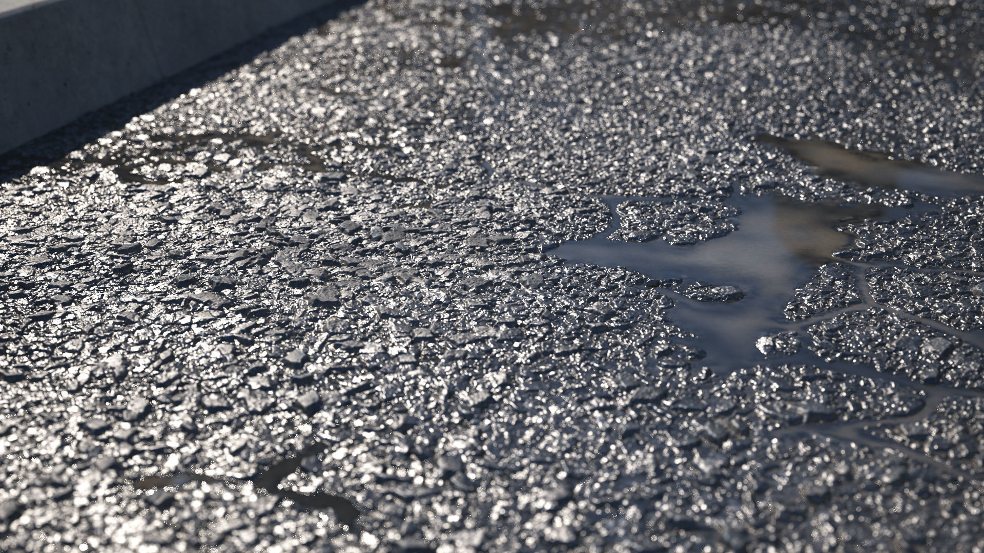Large area seamless wet asphalt texture Texture | CGTrader
