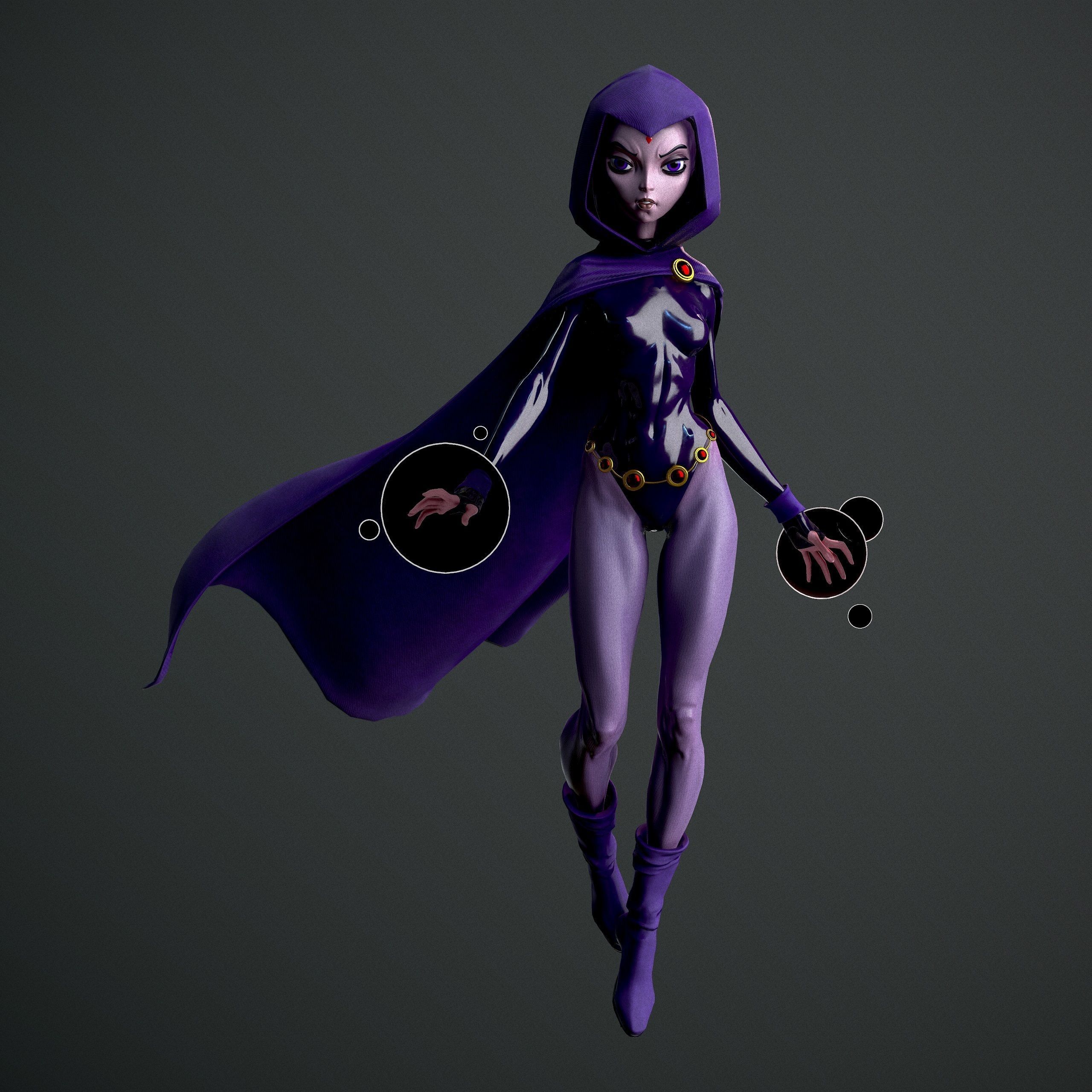 3D model Raven Teen titans cartoon character VR / AR / low-poly | CGTrader